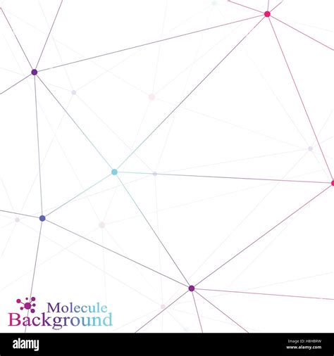 Colorful Graphic Background Molecule And Communication Connections Dots With Lines For Your