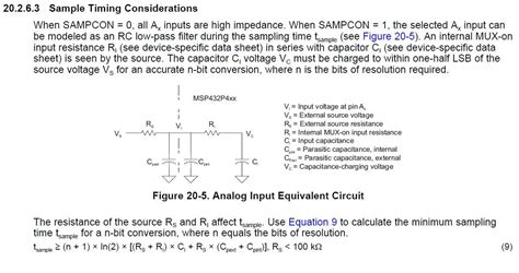 Msp P R Input Current Required For Adc In Single Ended Mode