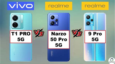 VIVO T1 PRO 5G VS REALME NARZO 50 PRO 5G VS REALME 9 PRO 5G YouTube