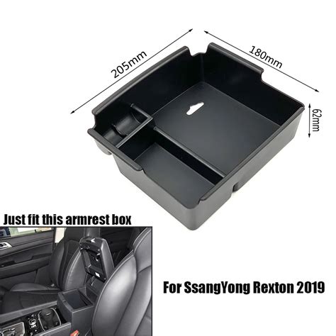쌍용 티볼리 렉스턴 자동차 스타일링 액세서리 개조된 중앙 팔걸이 상자 보관 트레이 글러브 박스 팔레트 케이스깔끔한 저장소