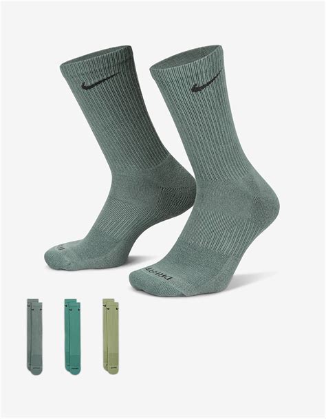 Nike Everyday Plus Cushioned 3 Pack Crew Socks Sage Tillys