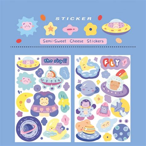 สติกเกอร์การ์ตูนน่ารัก สำหรับติดเคส ติดสมุด จำนวน 2 แผ่น ต่อ 1 ลาย 365shop