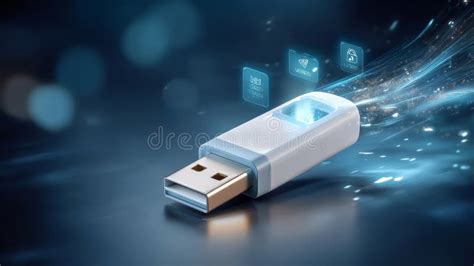 Exploring The Secure Digital Realm With A Glowing Usb Drive