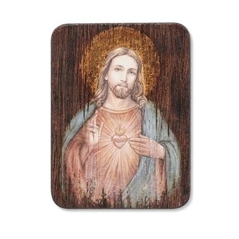 8 Inch Sacred Heart Of Jesus Plaque Carlo Catholic Services Ltd