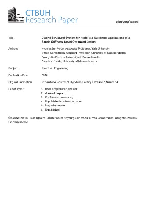 Pdf Diagrid Structural System For High Rise Buildings Applications Of A Simple Stiffness