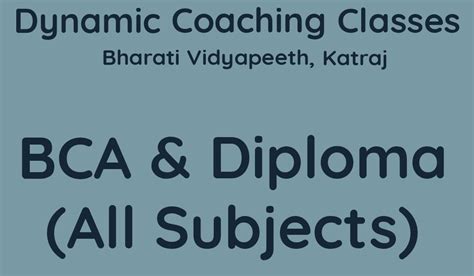 pune diploma coaching classes