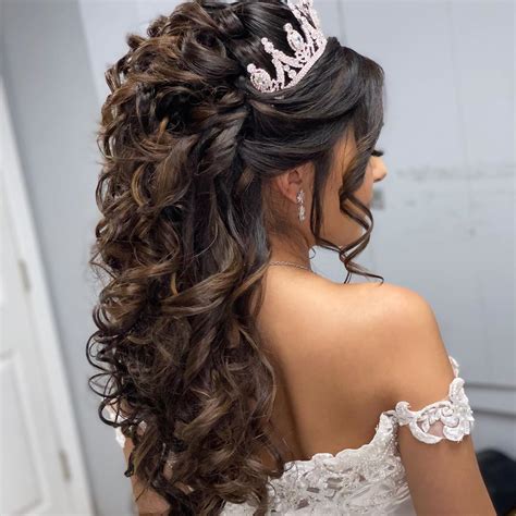 Half Up Half Down Quinceanera Hairstyles Cute Quinceañera Hairstyles