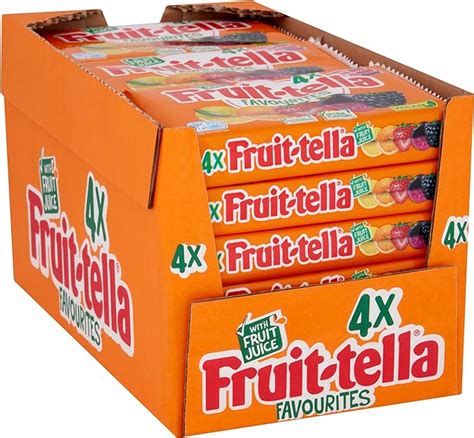 Fruittella Fruit Favourites Stick Soft Chew Sweets 4 x 41g (Pack of 18 ...