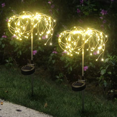 WolinTek Lampes Solaires Pièces LED Lumières Solaires Lucioles Balcon Lampe Exterieur