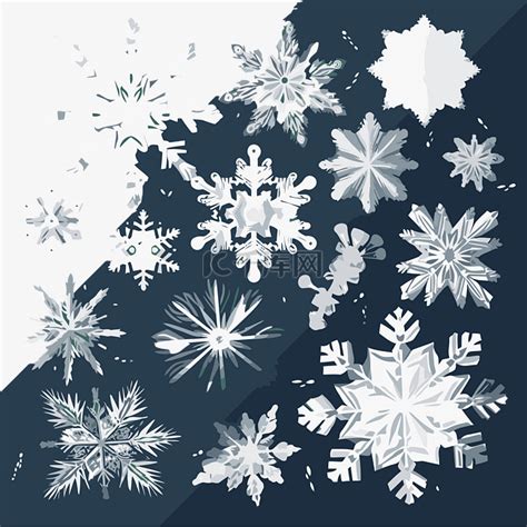 白色的雪花 向量素材图片免费下载 千库网