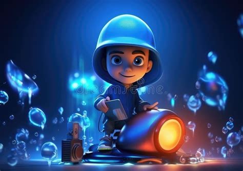 3d Cartoon Using Laptops And Sitting In Chairs Cute Cartoon Working Playing Social Media