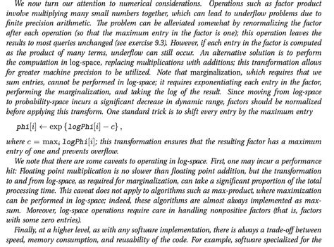 Probability Modification Of Variable Elimination For Underflow Cross Validated
