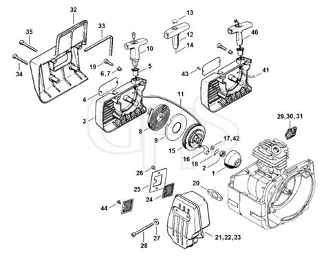 Genuine Stihl FS280 K B Rewind Starter Muffler GHS