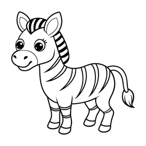 Cute Wildebeest Outline Clipart Design Wildebeest Vector Illustration