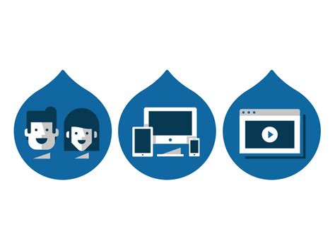 drupalize me icons by justin harrell on dribbble