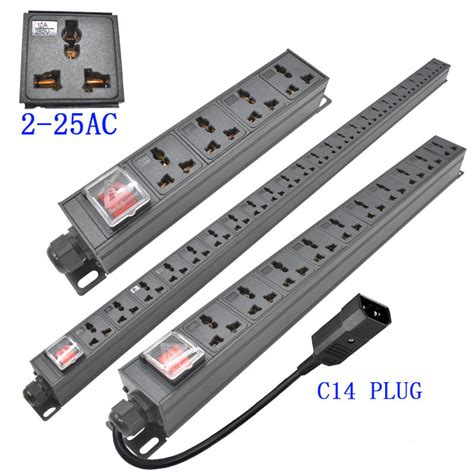 Pdu Power Distribution Unit 2 25 Ways Output Universal Socket Rackmount Server Rack Pdu C14 Plug