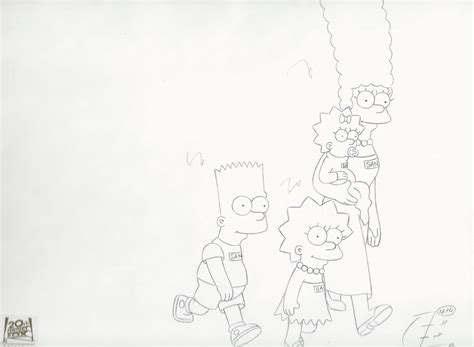 Marge Simpson With Maggie Bart And Lisa Walking