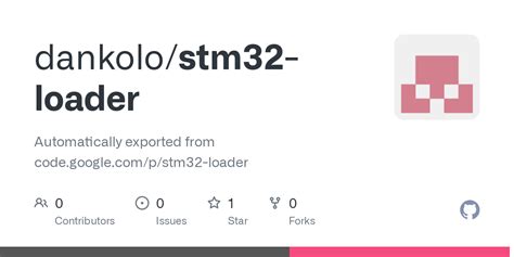 GitHub Dankolo Stm Loader Automatically Exported From Code Google P Stm Loader