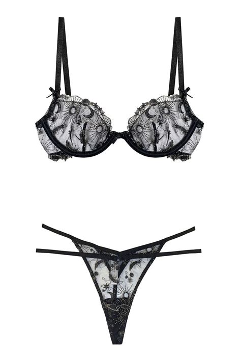 Astra Black Demi Bra And Astra Black Thong Cult Mia Selia Richwood