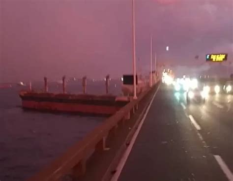 Navio à Deriva Bate Na Ponte Rio Niterói E A Fecha Nos Dois Sentidos Veja