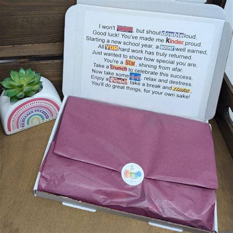 New School Chocolate Poem Letterbox T Good Luck Treat