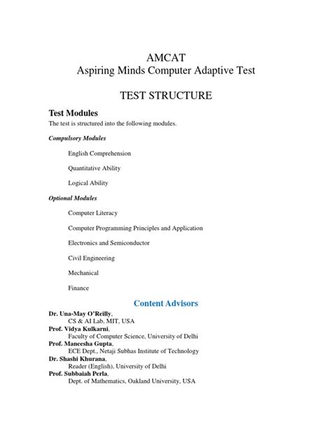Amcat Test Syllabus Pdf