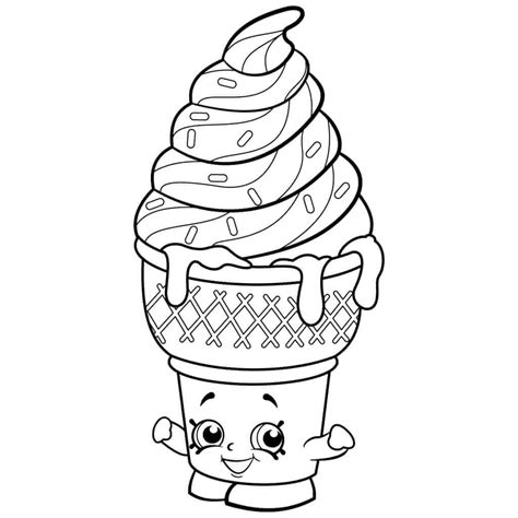 アイスクリームショップスキン 印刷可能ぬりえ無料ダウンロード
