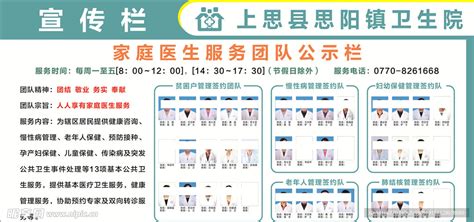 家庭医生服务团队公示栏设计图展板模板广告设计设计图库昵享网nipiccn