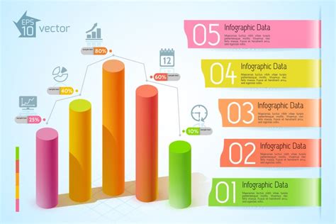 Flat Design Of Business Success Growth Bar Chart Vector Image