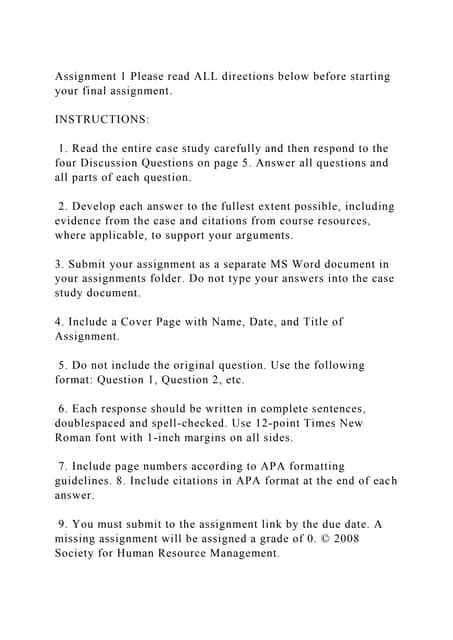 Assignment 1 Please Read All Directions Below Before Starting Your F Docx