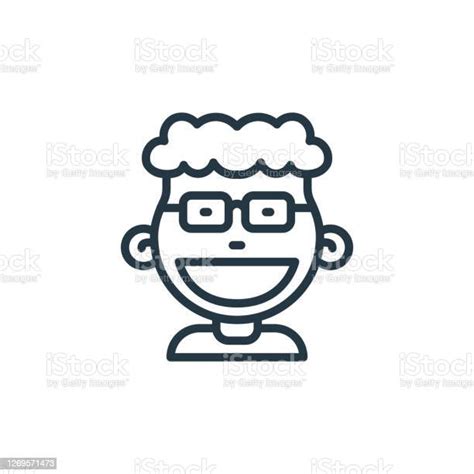 아이 아바타 개념에서 소년 아이콘 벡터 소년 편집 스트로크의 얇은 라인 그림 웹 및 모바일 앱 로고 인쇄 미디어에 사용하기 위한 소년 선형 사인 귀여운에 대한 스톡 벡터