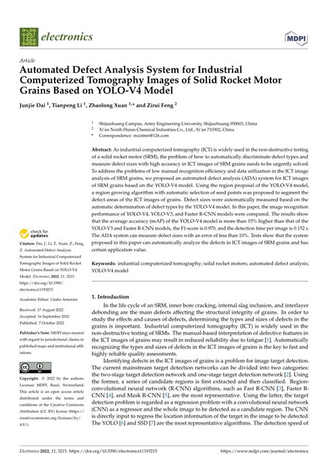 Pdf Automated Defect Analysis System For Industrial Computerized