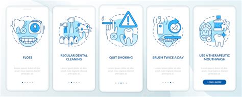 Periodontal Disease Prevention Blue Onboarding Mobile App Screen Banner