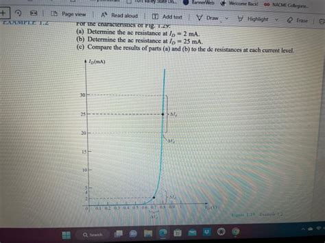 Solved A Determine The Ac Resistance At ID 2 MA B Chegg