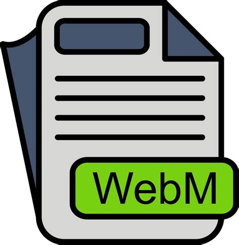 Webm File Format Line Filled Icon 53802148 Vector Art At Vecteezy