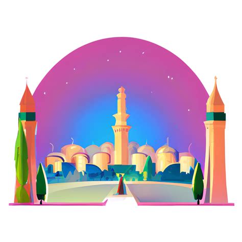 Festive Eid Mubarak Gradient Illustration 22726865 Png