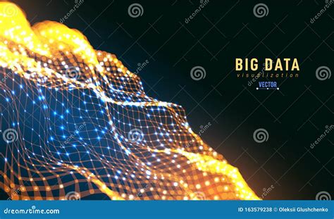 Abstract D Big Data Visualization Tangled Graphics Data Streams