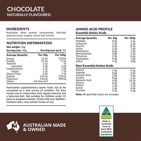 Grass Fed Whey Protein Chocolate 5kg 166 Servings