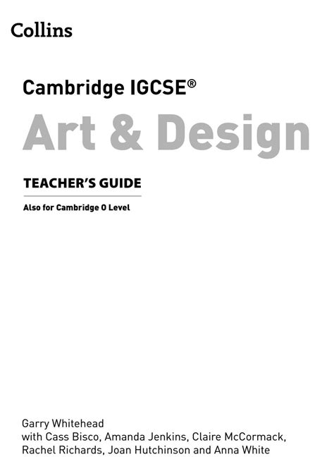 Cambridge Igcse® Art And Design Teachers Guide Preview By Collins Issuu