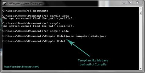 Compile Dan Run File Java Menggunakan Command Prompt ~ Computer Idiot