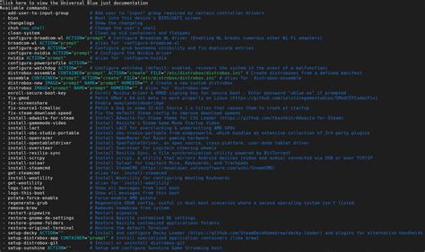 Ujust Bazzite Documentation