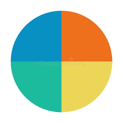 Infographic Pie Chart Cycle Presentation Diagram 4 Section Stock