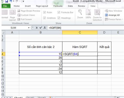 Cách Tính Căn Bậc 2 Trong Excel Nhanh Như Chớp Bằng Hàm Sqrt