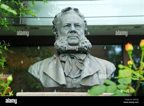 Bust Of Norwegian Playwright And Poet Henrik Ibsen Hi Res Stock