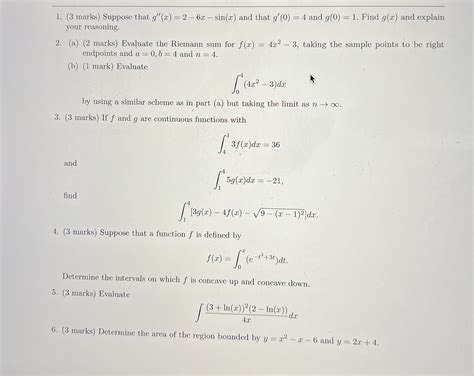 Solved 1 3 Marks Suppose That G X 26xsin X And That Chegg
