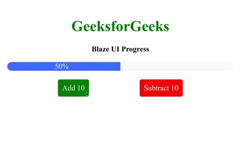 Blaze Ui Progress Geeksforgeeks