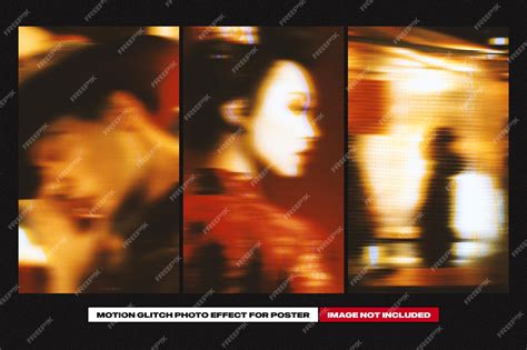 Premium Psd Motion Glitch Photo Effect For Poster
