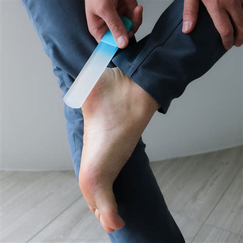 Foot File Glass Foot File In Green Aqua Bona Fide Beauty