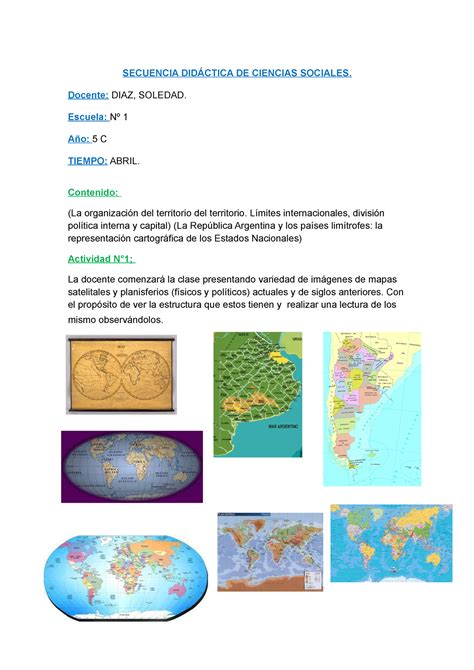 Secuencia Didactica Sociales 5 Grado Image To U