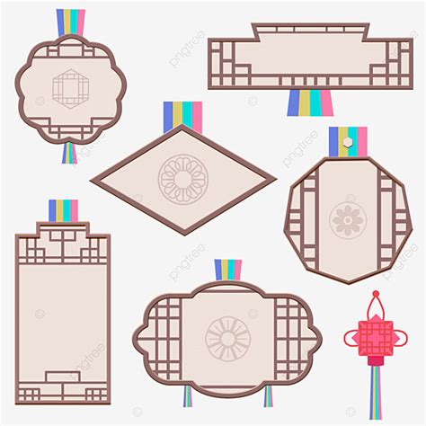 한국 일러스트 전통 문양 테두리 아름다운 스타일 전통문양 대한민국 무늬 틀 Png 일러스트 및 Psd 이미지 무료 다운로드 Pngtree